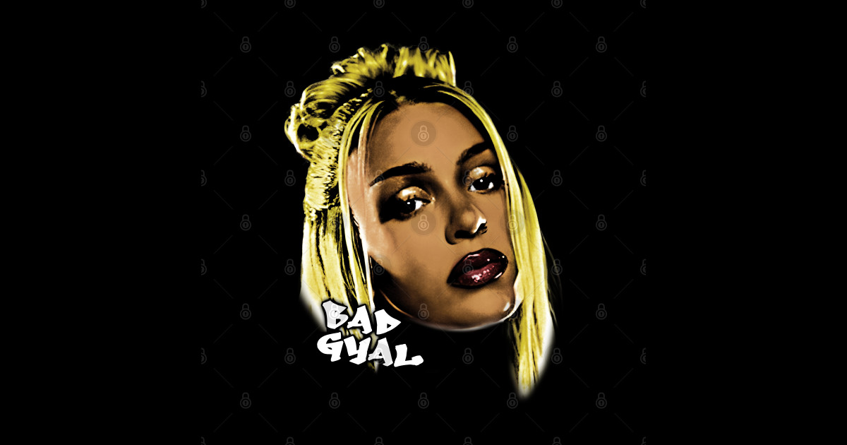 Bad Gyal Rapper Face - Bad Gyal - Sticker | TeePublic