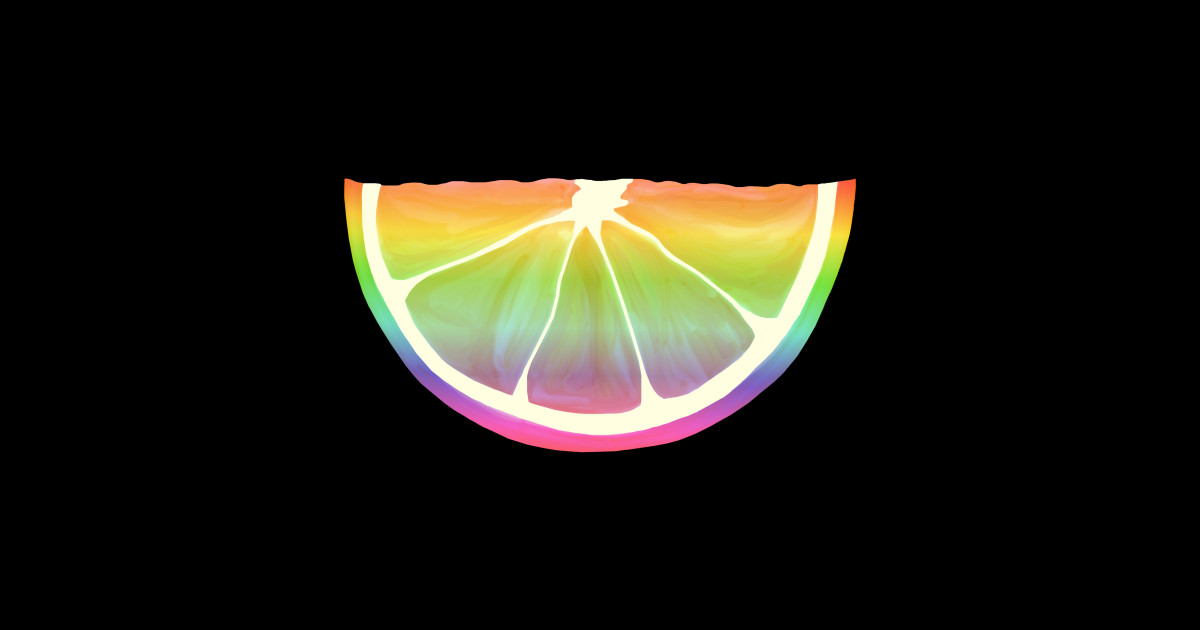 Citrus Rainbow Slice - Orange Slice - Sticker | TeePublic