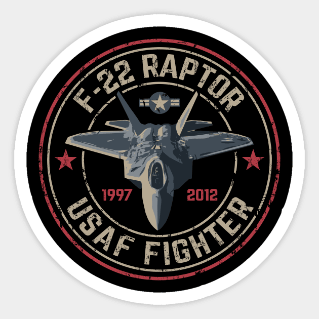 F22 Raptor USAF Fighter Jet - F22 - Sticker | TeePublic