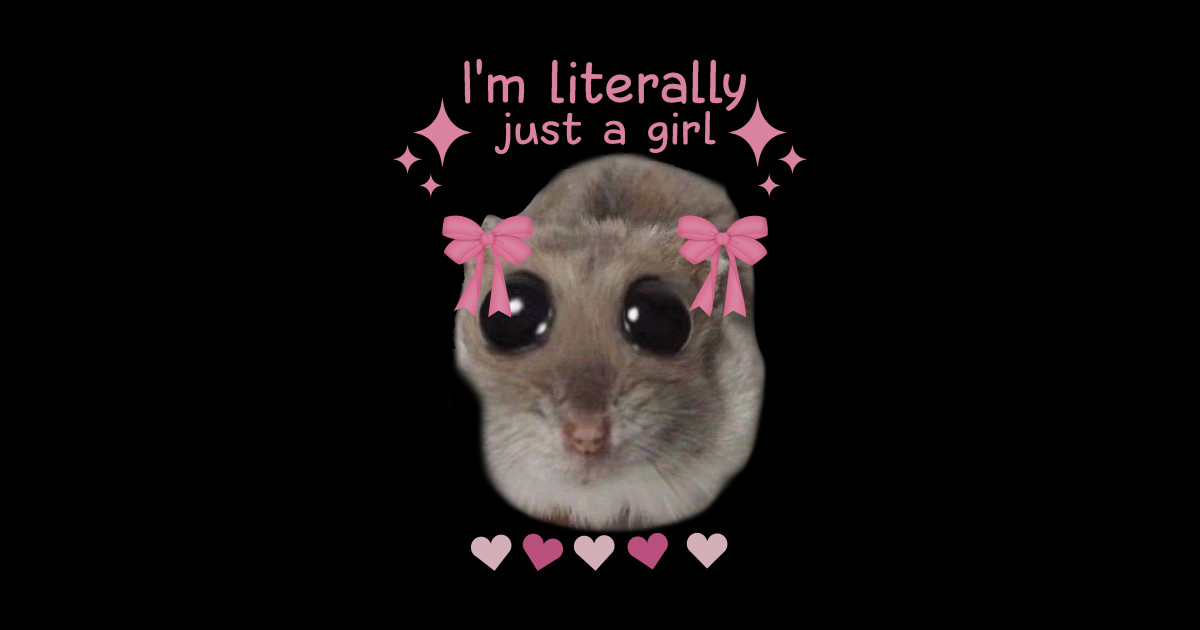 Meme Sad Hamster I’m Literally Just A Girl - Animal - Posters and Art ...
