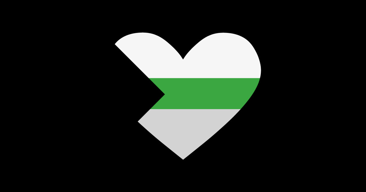 Demiromantic pride heart - Demiromantic - Sticker | TeePublic