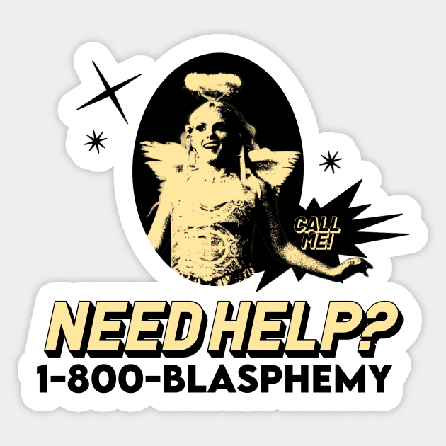 Yellow Blasphemy Poster Meg Smith - Meg Smith - Sticker | TeePublic