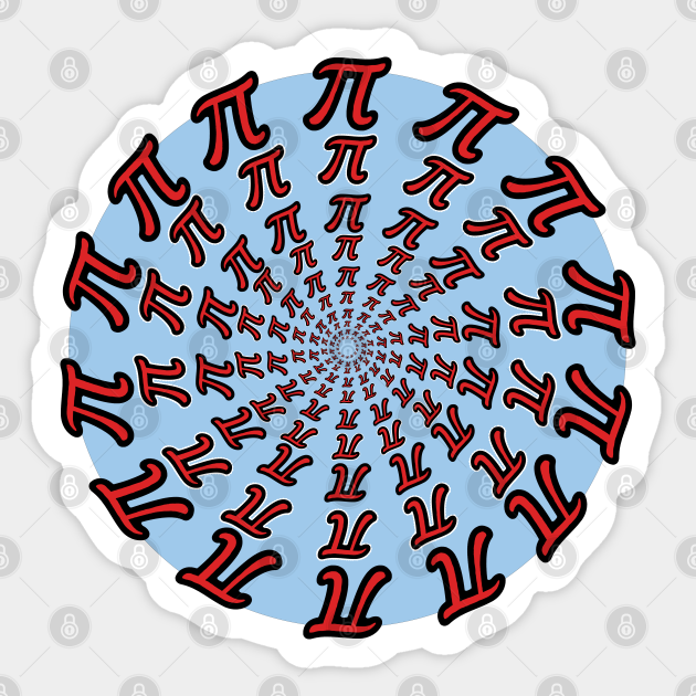 Concentric Circles Pi Infinity - Pi Day - Sticker | TeePublic
