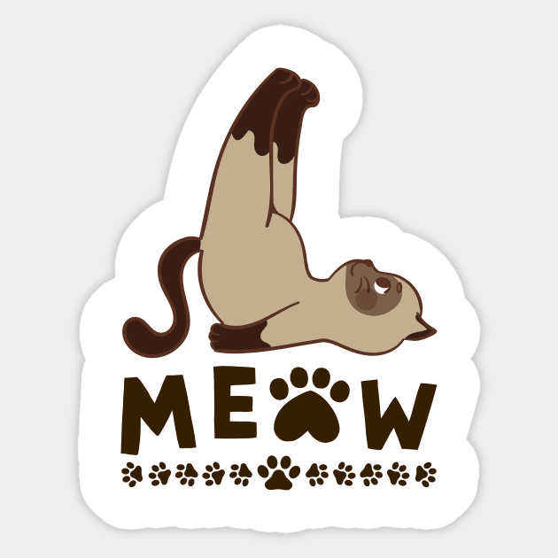 cat lover meaw - Cats - Sticker | TeePublic