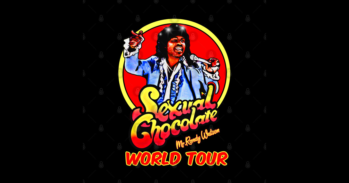 Randy Watson Sexual Chocolate Concert - 80s Comedy - Sticker | TeePublic