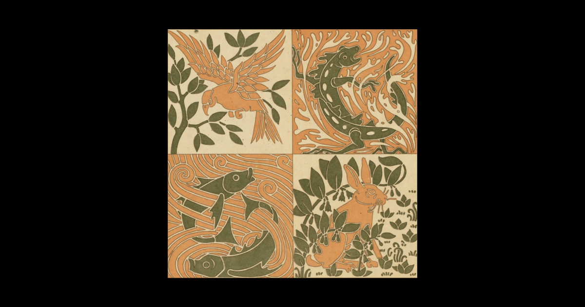 Woodcut Bird, Lizard, Fish, Rabbit - Bird - Sticker | TeePublic