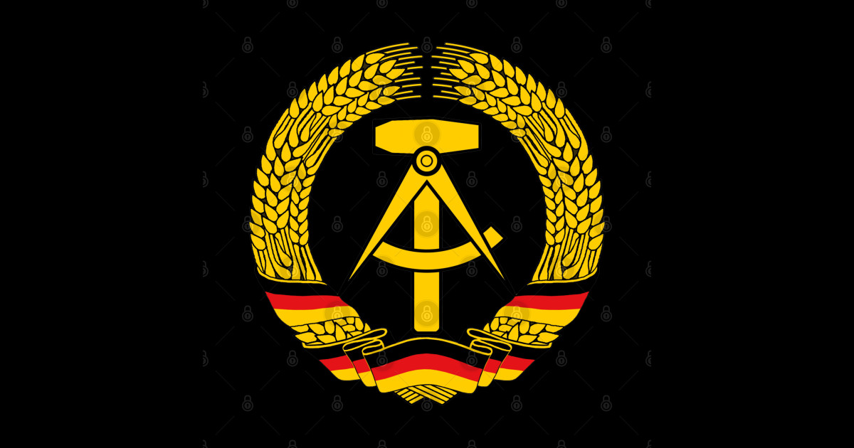 DDR GDR East Germany Herb Logo Hammer Transparent - Ddr - Sticker ...