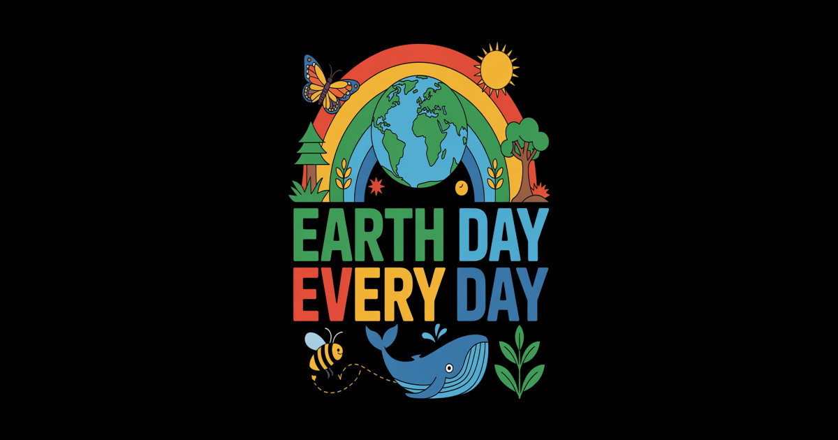 Pretty Earth Day Every Day Rainbow with Trees Earth Day - Pretty Earth ...