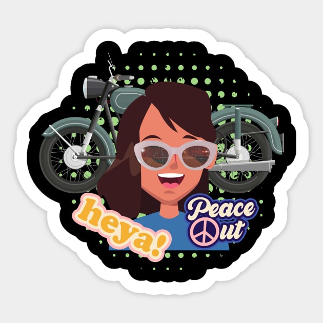 Motorcycle Girl - Motorcycle Clothing - Sticker | TeePublic