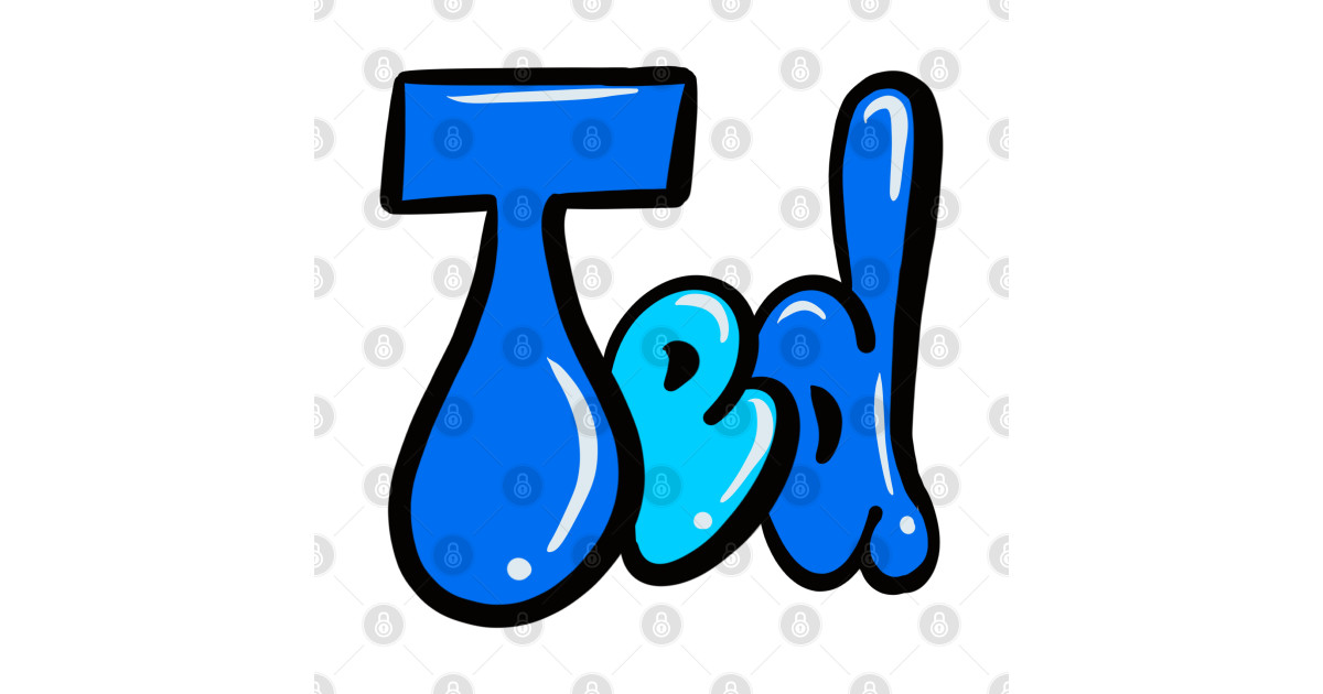 Ted name in blue graffiti calligraphy Top 10 best personalized gifts ...