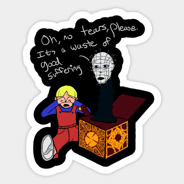 Pinhead in the Box - Horror - Sticker | TeePublic