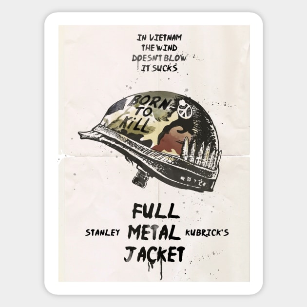 Full metal jacket movie art inspired - Full Metal Jacket - Sticker ...
