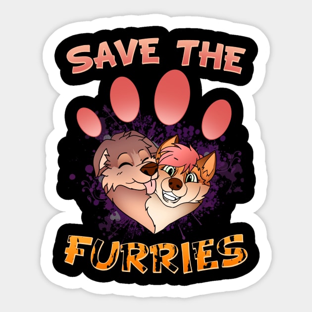 Save the Furries I Furry Fandom Anime Cosplay - Chibi - Sticker | TeePublic