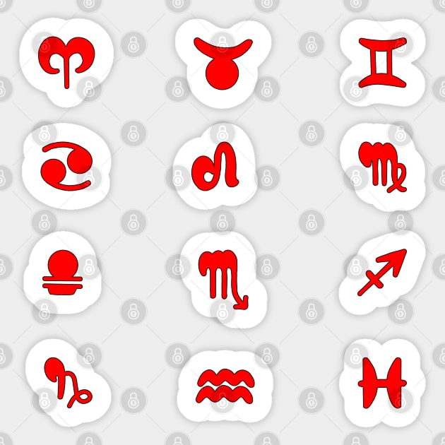 Horoscope Zodiac Signs - Zodiac Symbols - Sticker | TeePublic