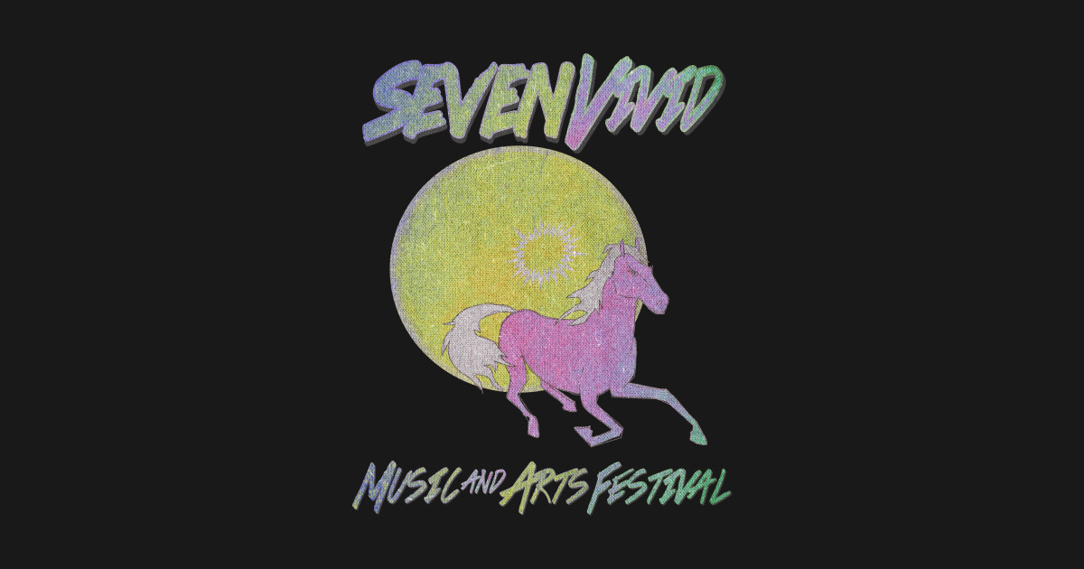 Seven Vivid Music Festival Merch V2 - Band - T-Shirt | TeePublic