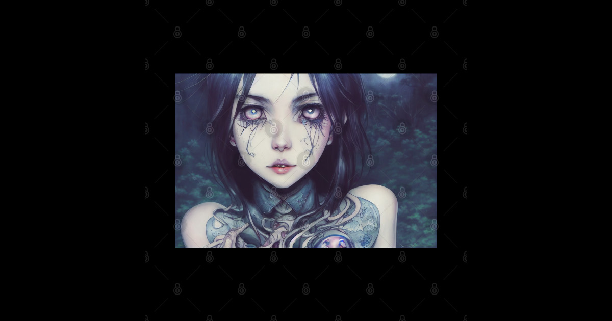 Haunting Eyes - Anime Girls - Sticker | TeePublic