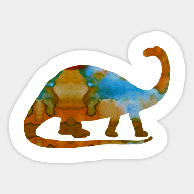 Brontosaurus - Watercolor - Sticker | TeePublic