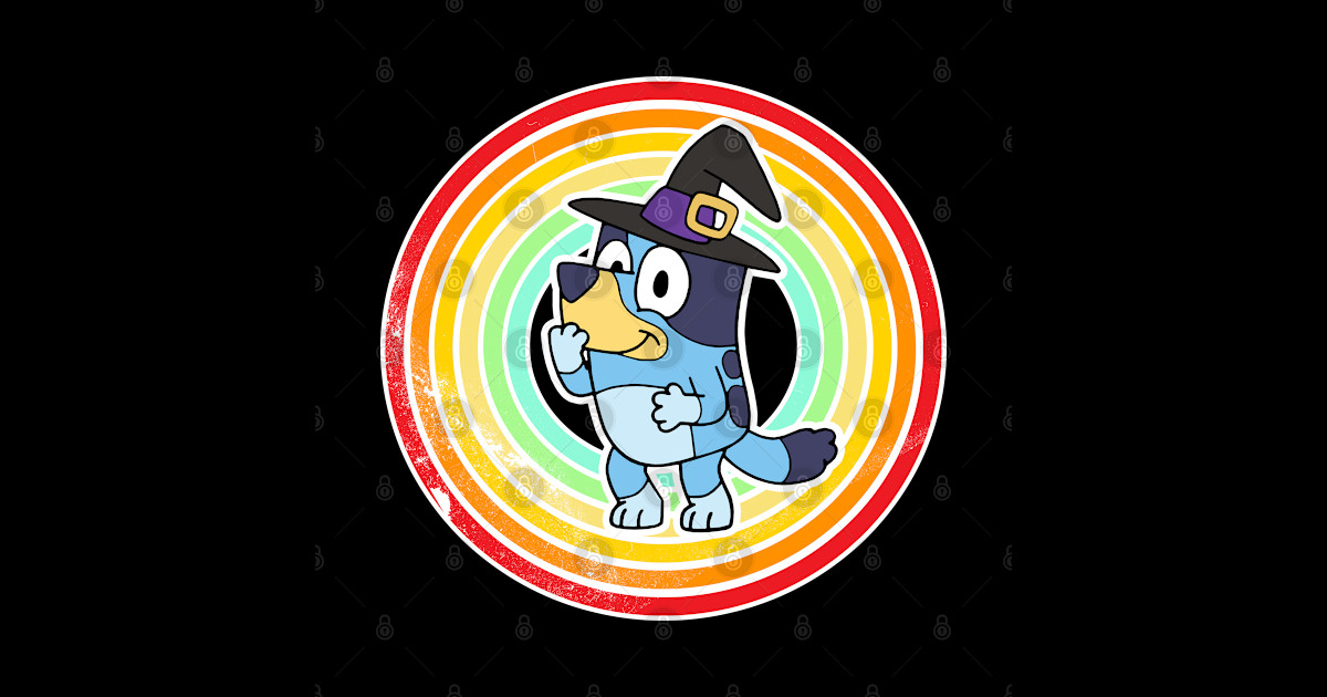 Halloween Bluey Witch - Bluey Halloween - Sticker | TeePublic