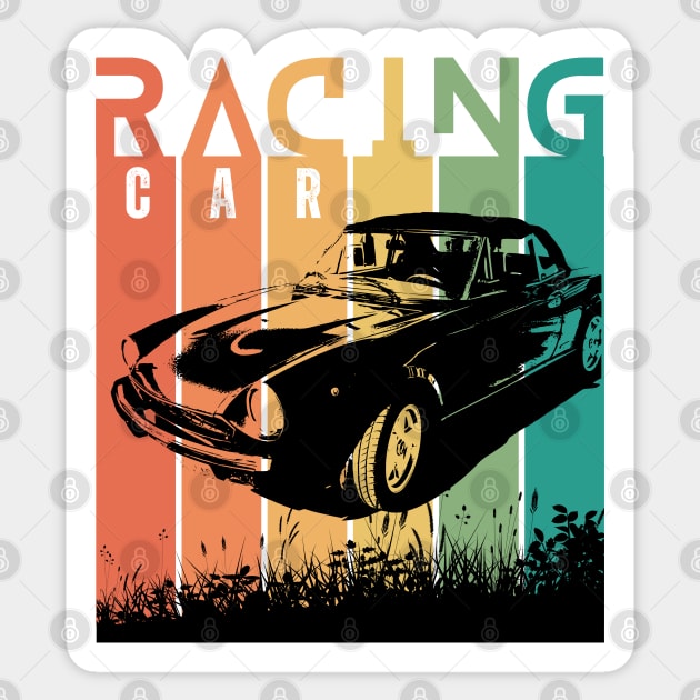Vintage Racing Car - Racing Car - Sticker | TeePublic