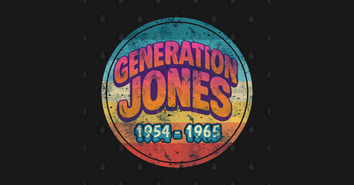 Retro Generation Jones 1954-1965 - Generation Jones - T-Shirt | TeePublic