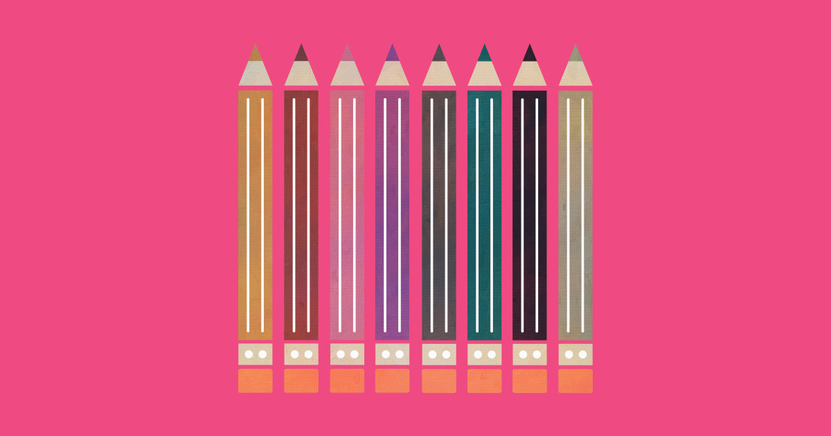 Row Of Colourful Pencils - Creative - T-Shirt | TeePublic Row Of Colourful Pencils - Creative - T-Shirt | TeePublic