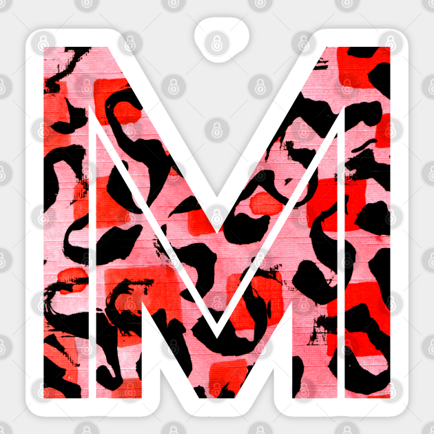 Abstract Letter M Watercolour Leopard Print Alphabet - Letter M ...
