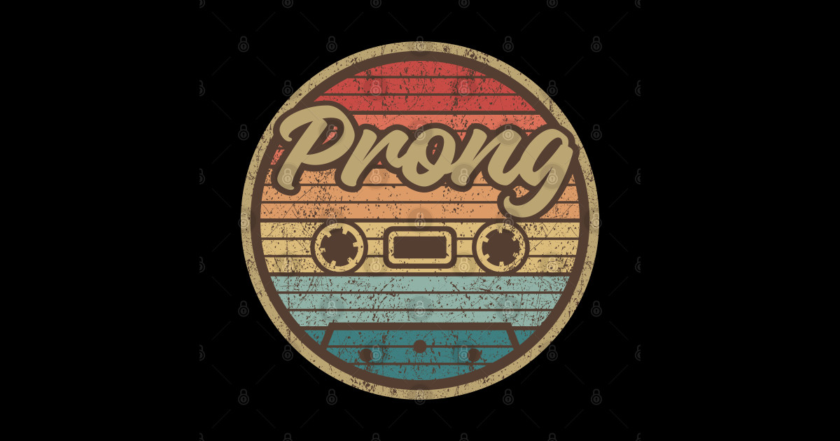 prong cassette retro circle - Musician - Sticker | TeePublic