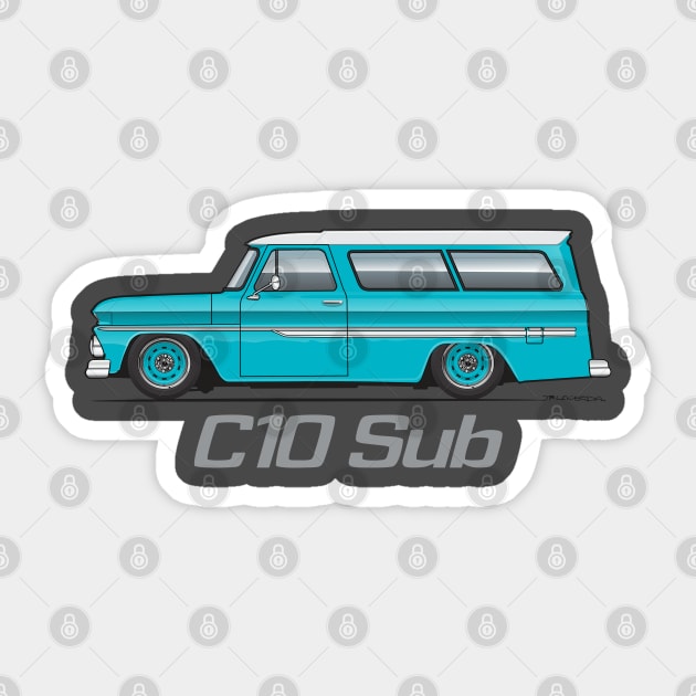 C10 Sub - 66 Suburban - Sticker | TeePublic