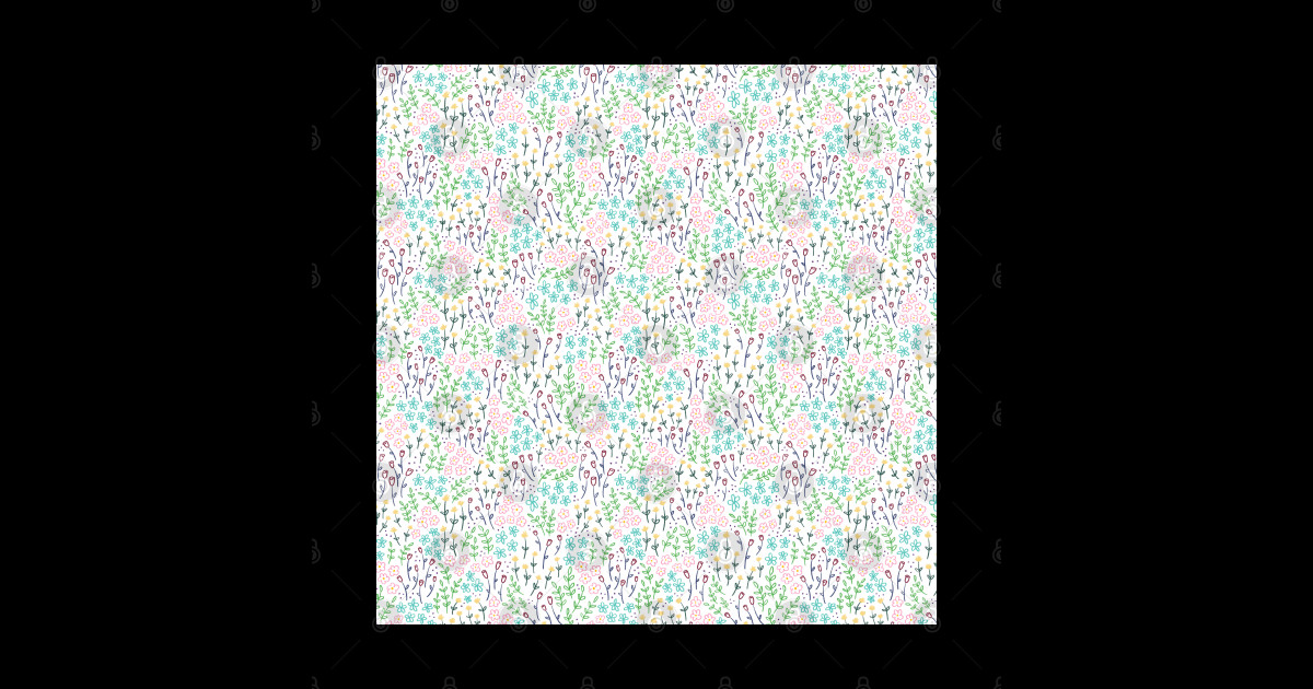 Busy Flower Pattern - Light - Busy Flower Pattern - Phone Case | TeePublic