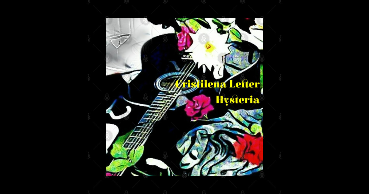 Hysteria-inspired colorful Guitar and Roses designer - Guitar - Sticker ...