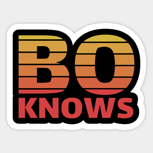 Retro bo knows - Bo Knows - Sticker | TeePublic