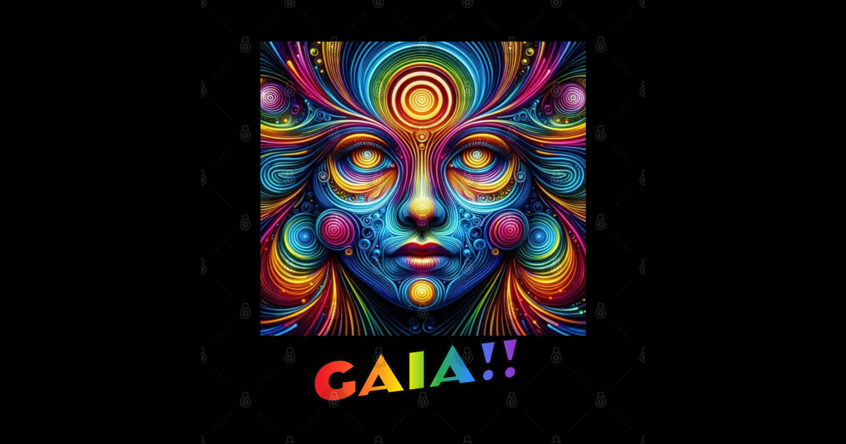 Gaia - Psychedelic Art - Sticker | TeePublic