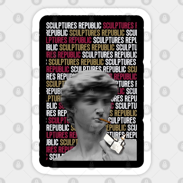 David sculpture pop-art design - Sculpture - Sticker | TeePublic