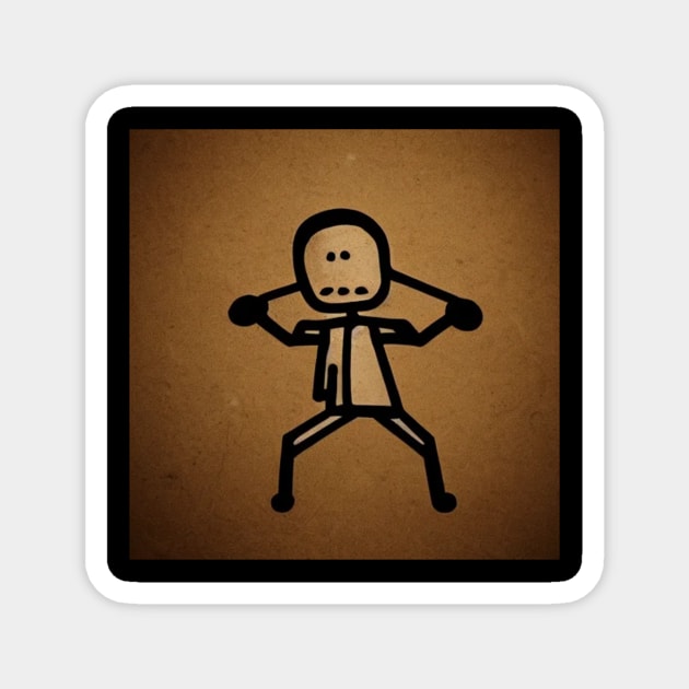 Silly Stick Figure - Figure - Magnet | TeePublic