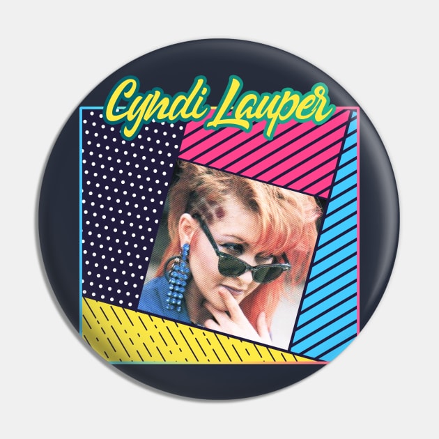 Cyndi Lauper - Retro Cover - Cyndi Lauper - Pin | TeePublic