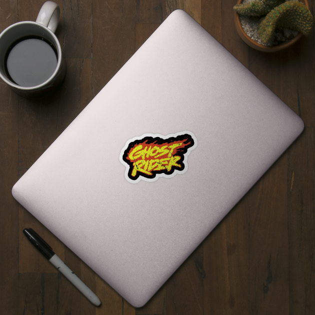 Ghost Rider Vintage Logo # Kijang Mas - Ghost Rider - Sticker | TeePublic