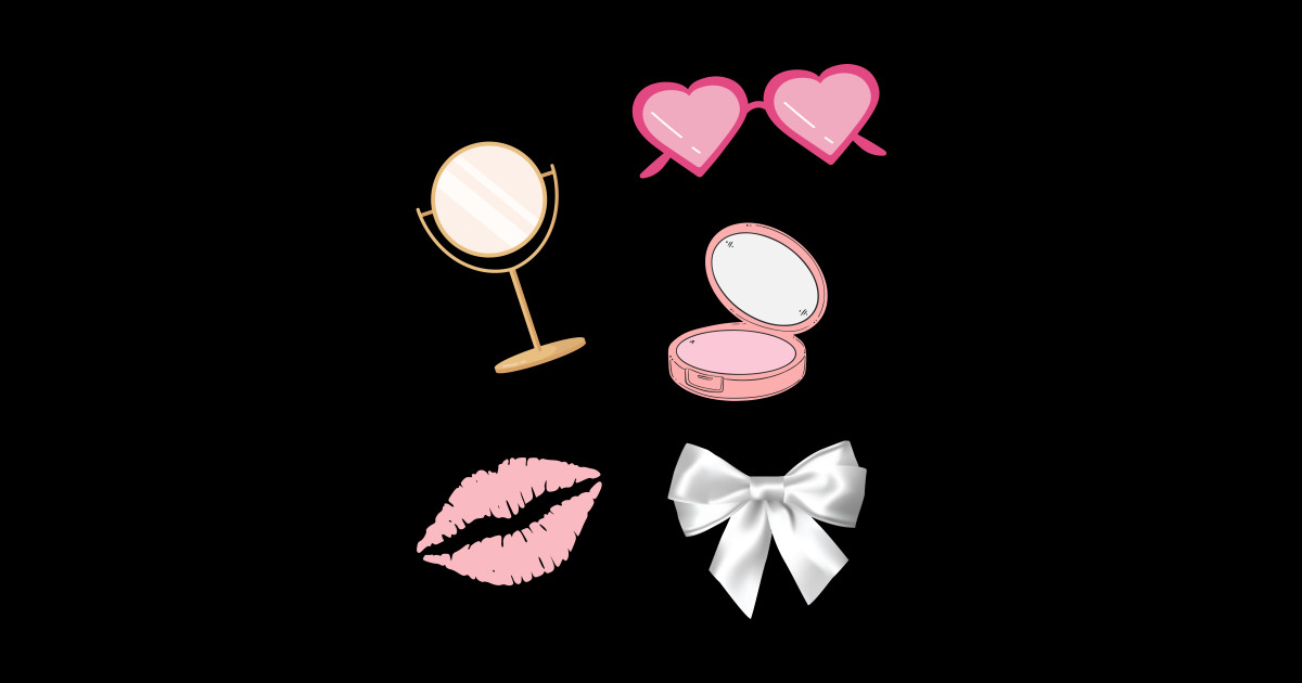 Y2k Coquette Vanity Design Sticker Pack Pink - Coquette - Sticker ...