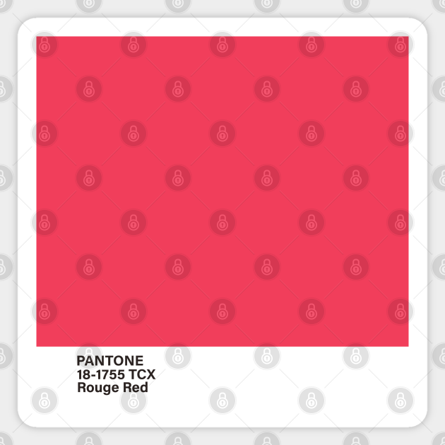 pantone 18-1755 TCX Rouge Red - Pantone Color - Sticker | TeePublic