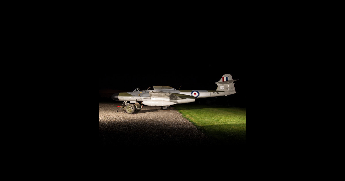 RAF Gloster Meteor at night - Raf - Sticker | TeePublic