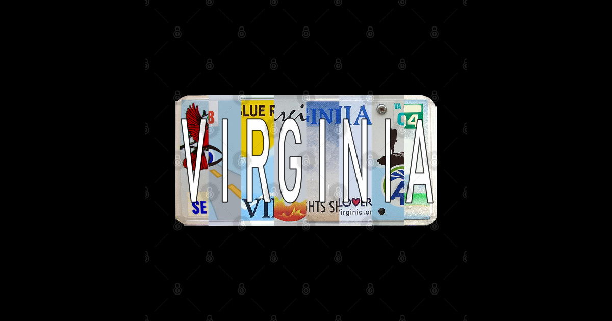 Virginia License Plates - Virginia - Sticker | TeePublic