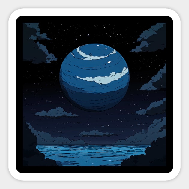 Neptune | Anime style - Neptune - Sticker | TeePublic