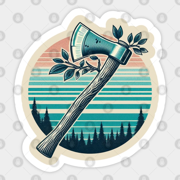 Axe Branch V3 - Axe - Sticker | TeePublic