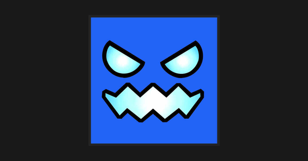 Blue Geometry Dash - Geometry Dash - T-Shirt | TeePublic