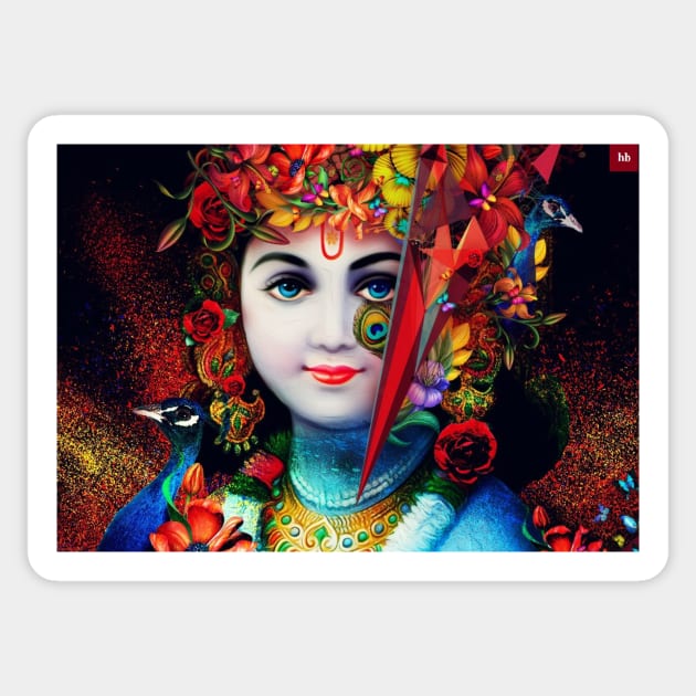 Lord Shri Krishna Hindu God Stickers t-shirts - Krishna - Sticker ...