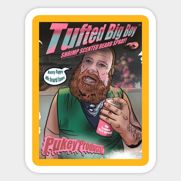 Tufted big boy - Beard Oil - Sticker | TeePublic