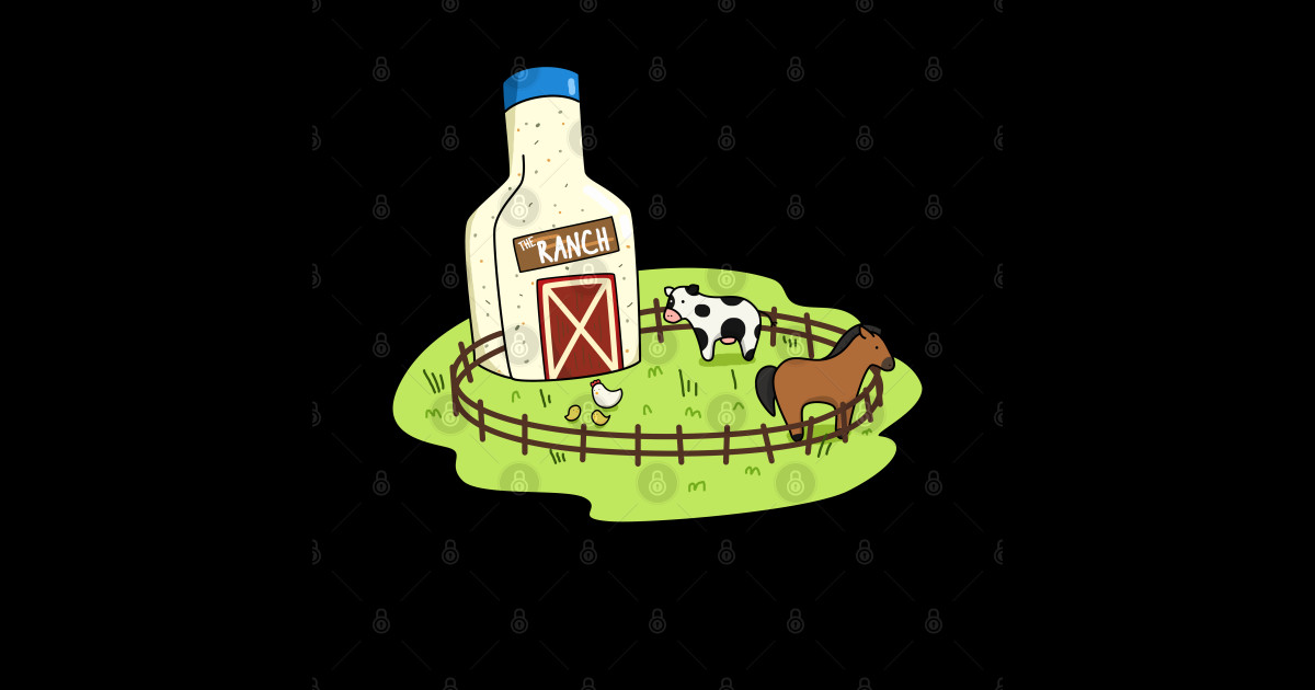 Ranch Dressing Cute Sauce Food Pun - Sauce Puns - Posters and Art ...