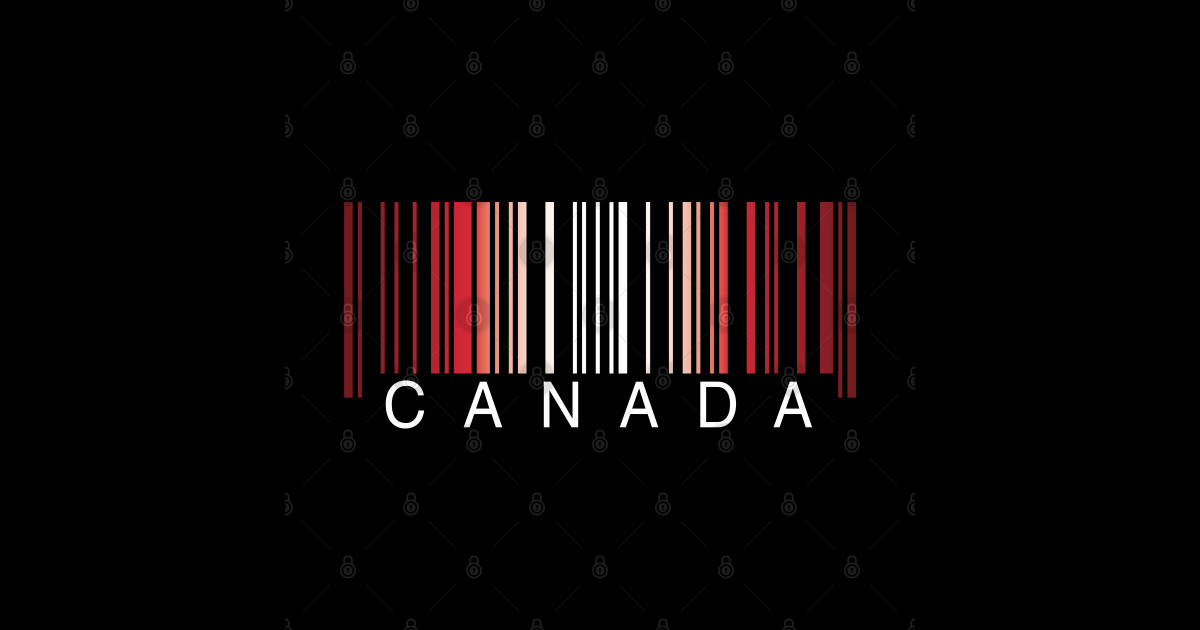 Canada flag colors barcode - Canada Flag - Posters and Art Prints ...