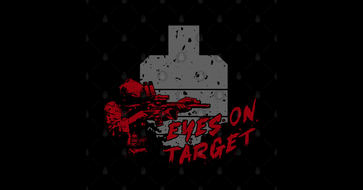 Eyes On Target - Target Practice - Sticker | TeePublic