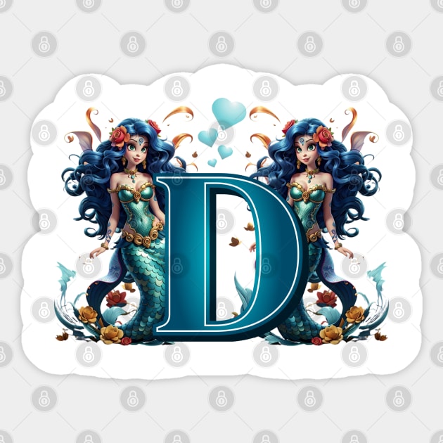 Mermaid Alphabet The Letter D - Alphabet Letters - Sticker | TeePublic