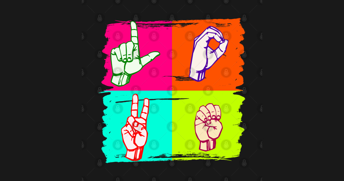 Love Sign - Sign Language - T-Shirt | TeePublic